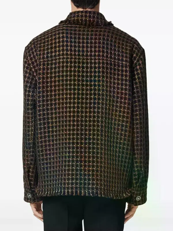Versace Plaid Shirt Jacket