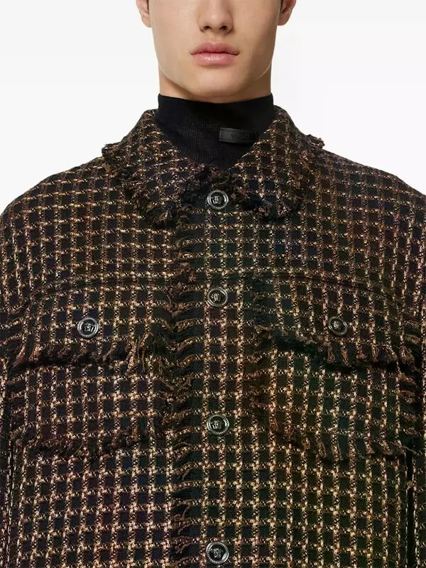 Versace Plaid Shirt Jacket
