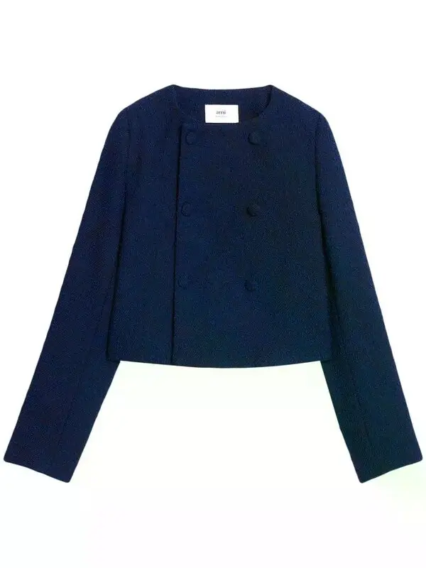 AMI Paris Textured Cropped Jacket