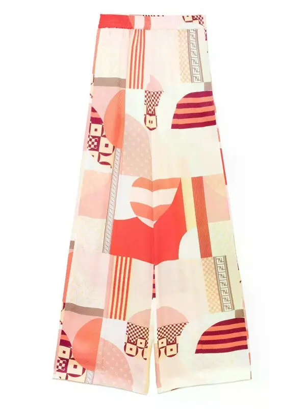 Fendi Printed Trousers - Pink