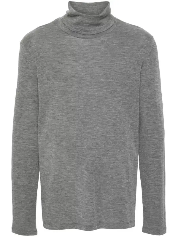 RÓHE Wool Roll Neck Sweater - Grey