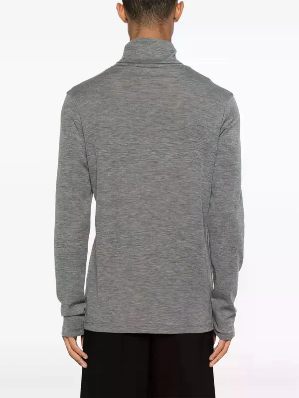 RÓHE Wool Roll Neck Sweater - Grey