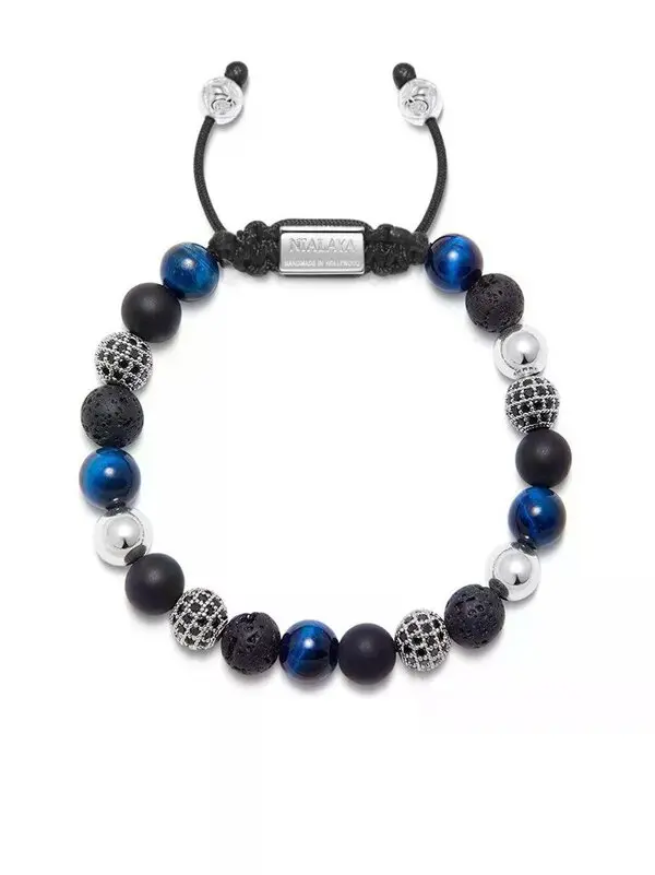 NIALAYA JEWELRY Multi-stone Beaded Bracelet - Black