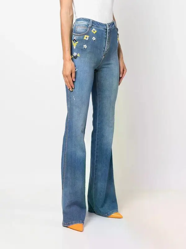 Ermanno Scervino Embroidered Flared Jeans