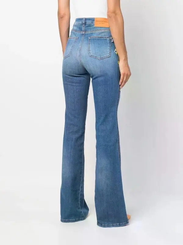 Ermanno Scervino Embroidered Flared Jeans