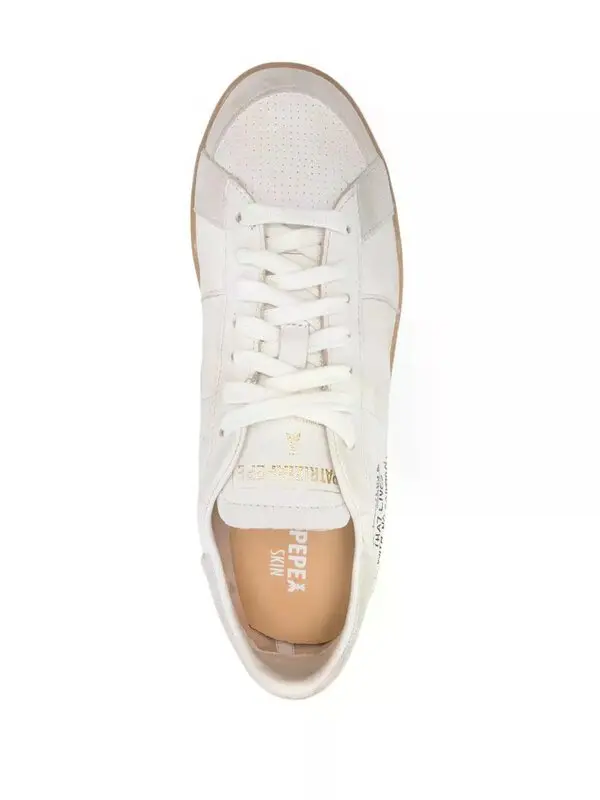 Patrizia Pepe Smooth Grain Panelled Sneakers - White