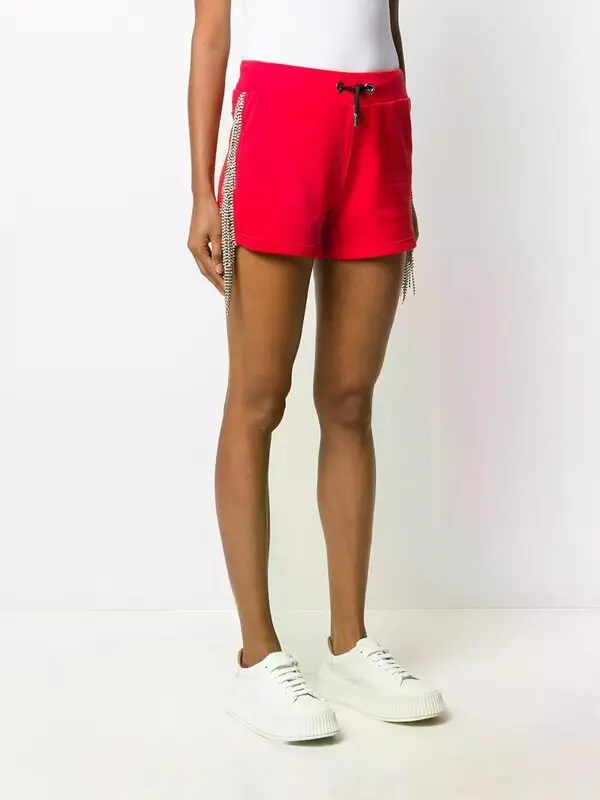 Philipp Plein Crystal-embellished Track Shorts
