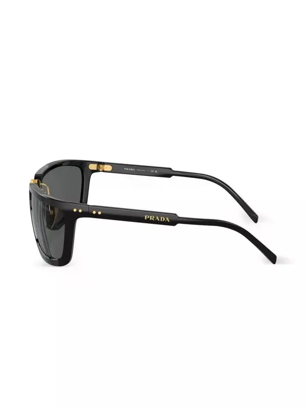 Prada Logo-lettering Wraparound Sunglasses