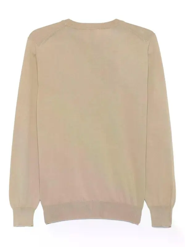 FAY Cotton Crew-neck Sweater - Neutrals