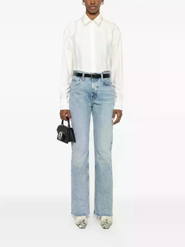 GOLDEN GOOSE Striped Shirt With Crystal Embellishments