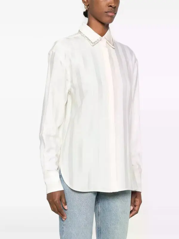 GOLDEN GOOSE Striped Shirt With Crystal Embellishments
