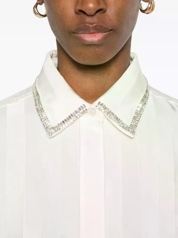 GOLDEN GOOSE Striped Shirt With Crystal Embellishments