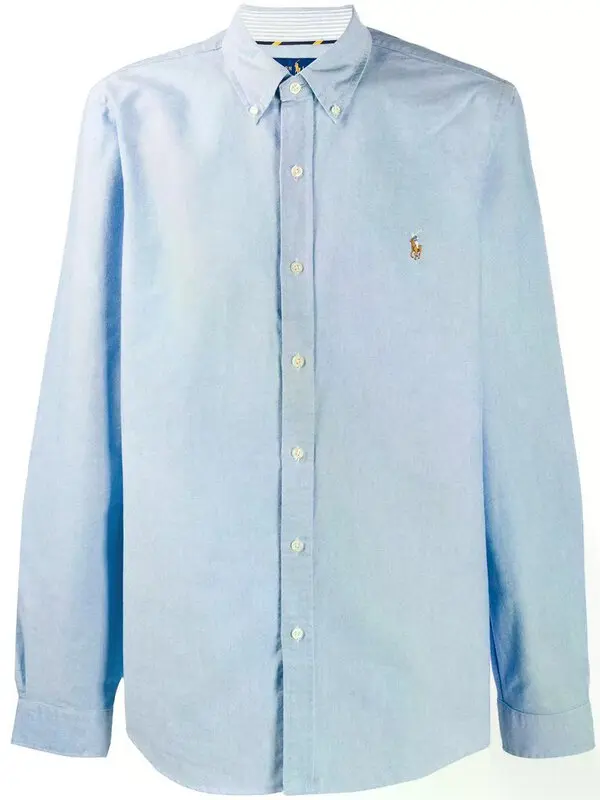 Polo Ralph Lauren Logo Long-sleeve Shirt - Blue