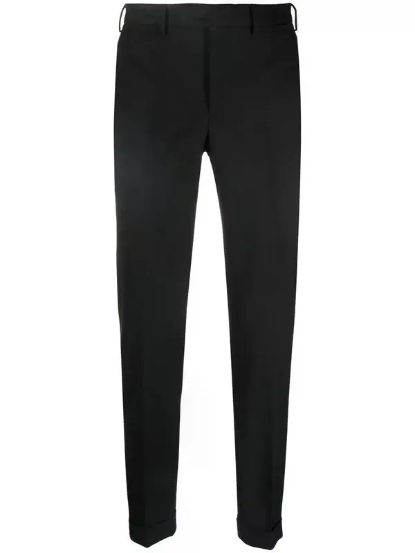 PT TORINO Straight-leg Tailored Trousers - Black