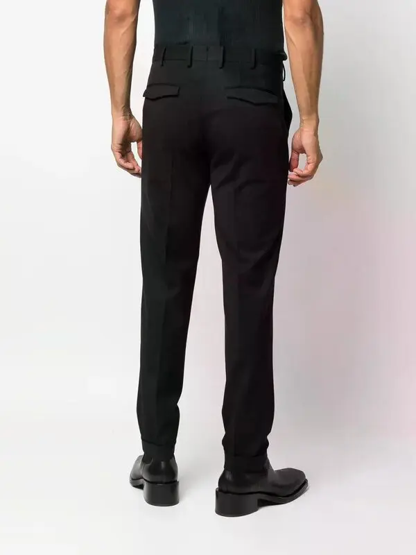 PT TORINO Straight-leg Tailored Trousers - Black