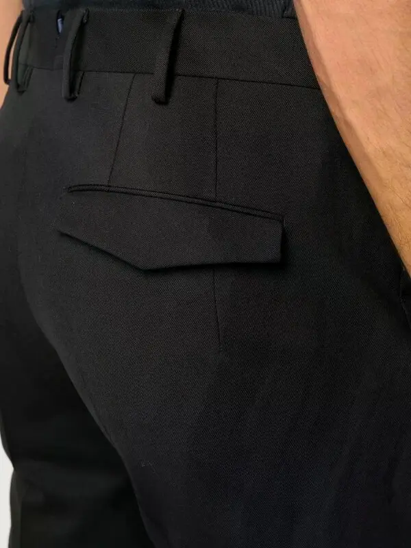 PT TORINO Straight-leg Tailored Trousers - Black