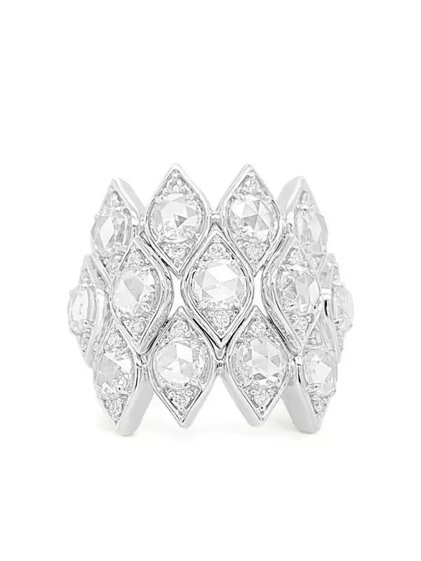 HYT JEWELRY 18k White Gold Diamond Ring - Silver