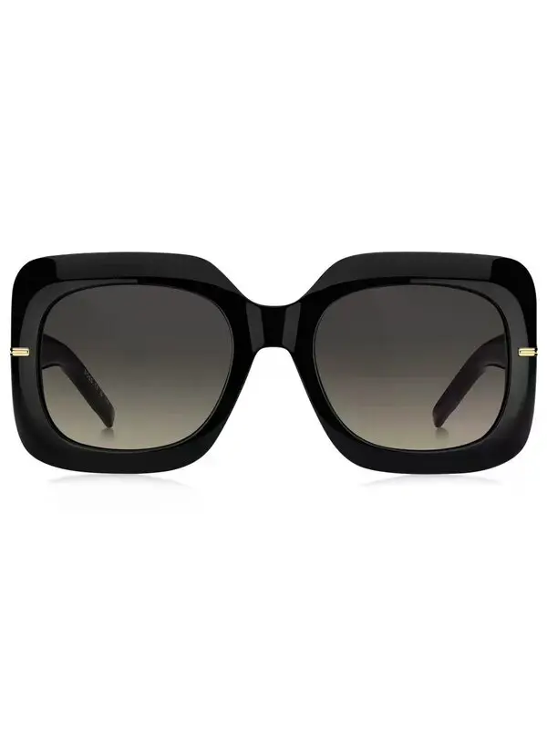 BOSS Logo-embossed Square Sunglasses - Black