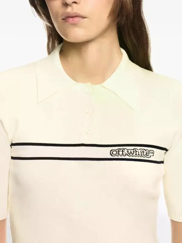 Off-White Short-sleeved Polo Shirt