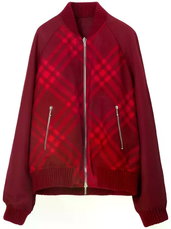Burberry Reversible Check-print Bomber Jacket - Red
