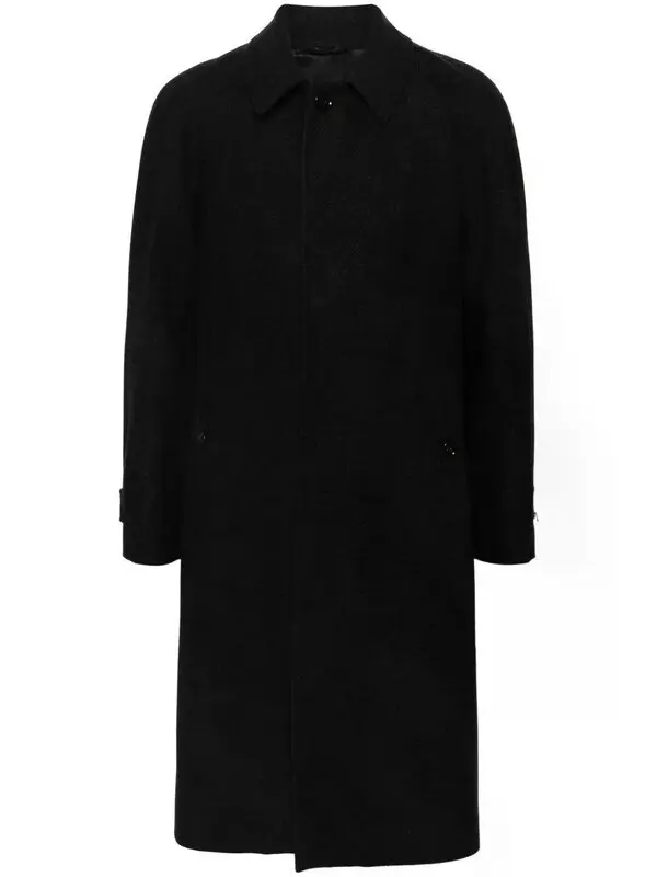 LARDINI Striped Virgin Wool-cashmere Coat