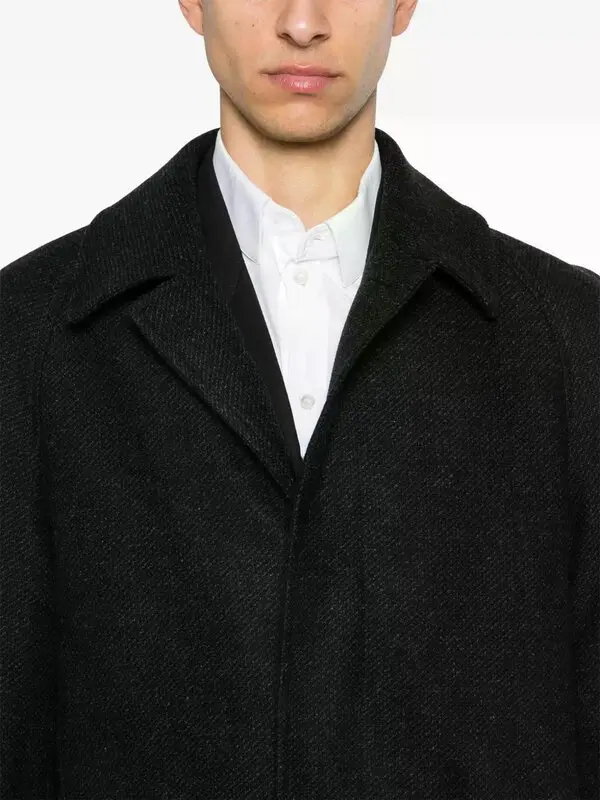 LARDINI Striped Virgin Wool-cashmere Coat