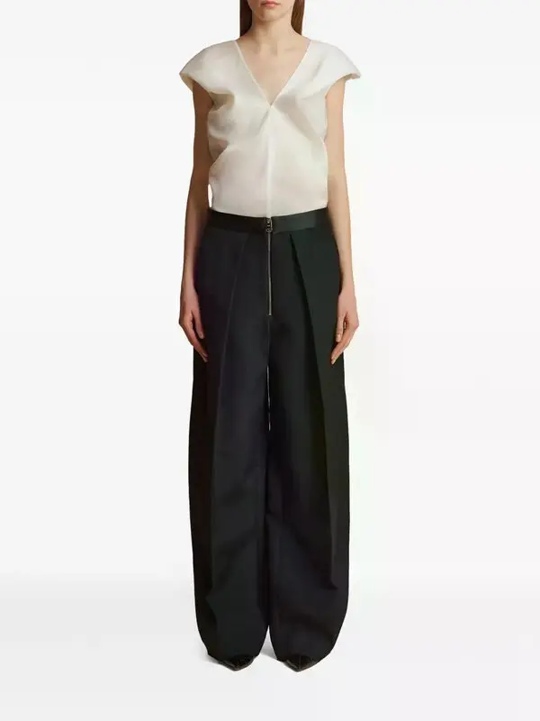 Khaite Marine Wide-leg Trousers - Black