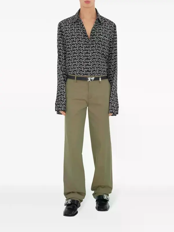 Burberry Straight-leg Cotton Trousers