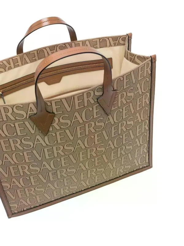 Versace Allover Logo Tote Bag