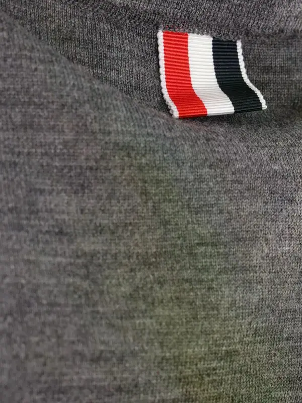 Thom Browne Short-sleeve Virgin Wool Polo Shirt - Grey