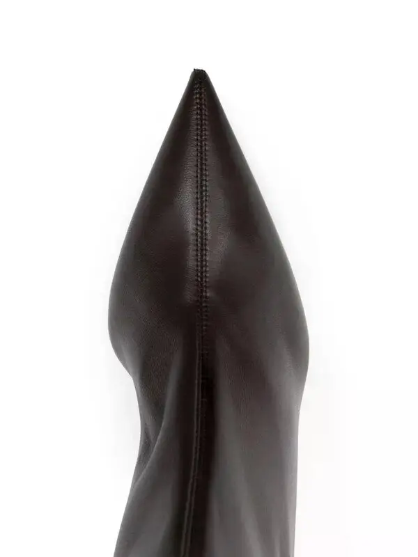 TOTEME 55mm Heeled Sock Boots - Brown