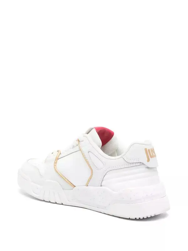 Just Cavalli Tiger Head-motif Leather Sneakers