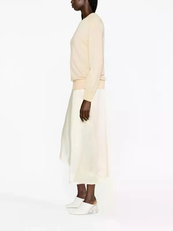 JIL SANDER Crew-neck Wool Jumper - Neutrals