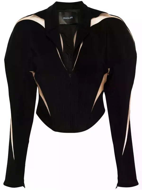 MUGLER Spiral Illusion Corset Jacket