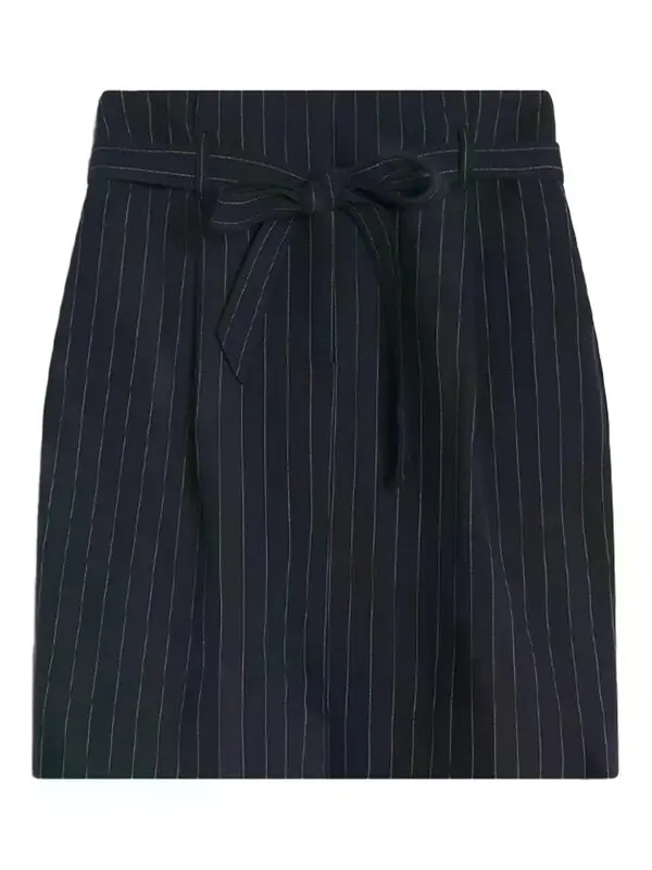 Maison Kitsuné Paperbag Pleated Mini Skirt - Grey