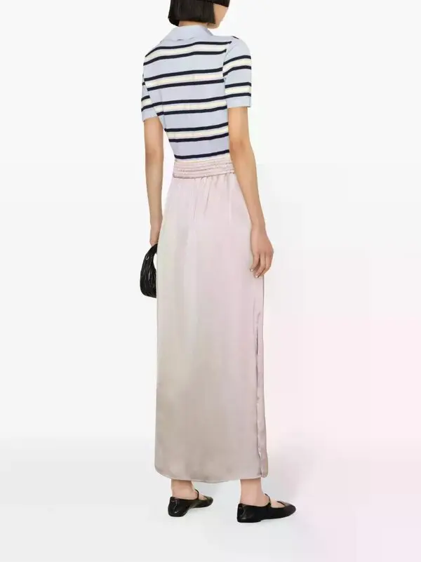 Herno Drawstring-waist Satin Midi Skirt