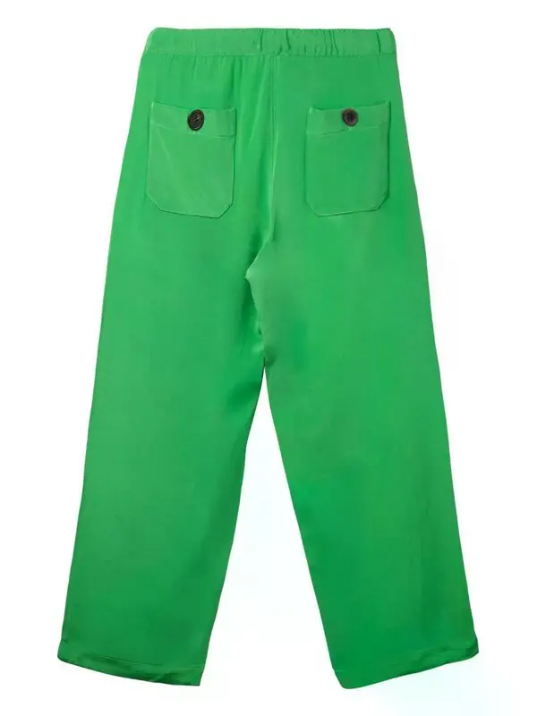 GLASS CYPRESS Curves Silk Trousers