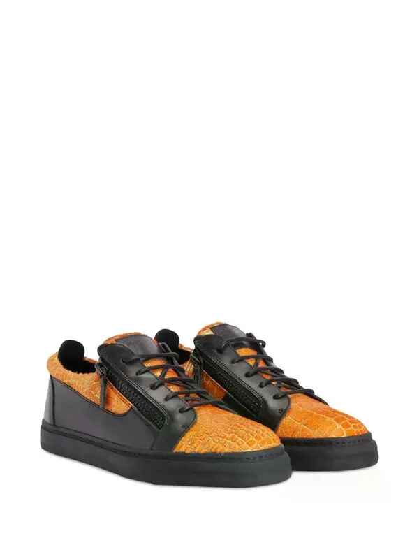 GIUSEPPE ZANOTTI Frankie Double-zip Low-top Sneakers - Black