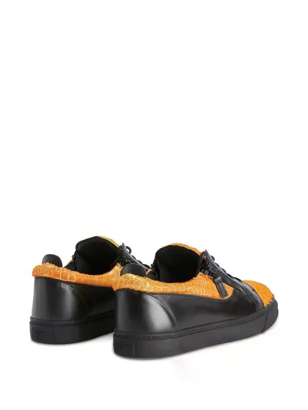 GIUSEPPE ZANOTTI Frankie Double-zip Low-top Sneakers - Black
