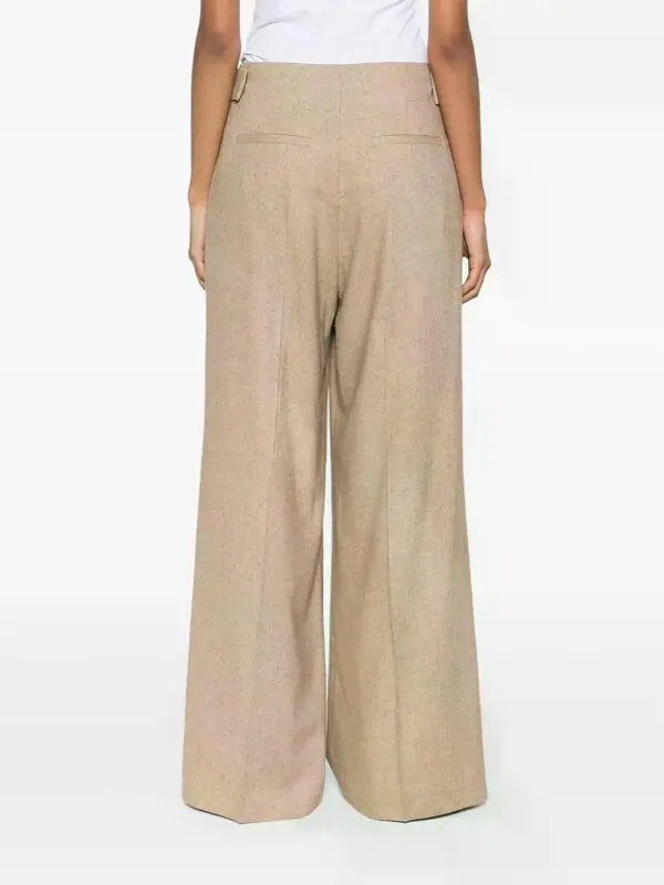 Remain Birger Christensen Wide-leg Textured Trousers - Neutrals