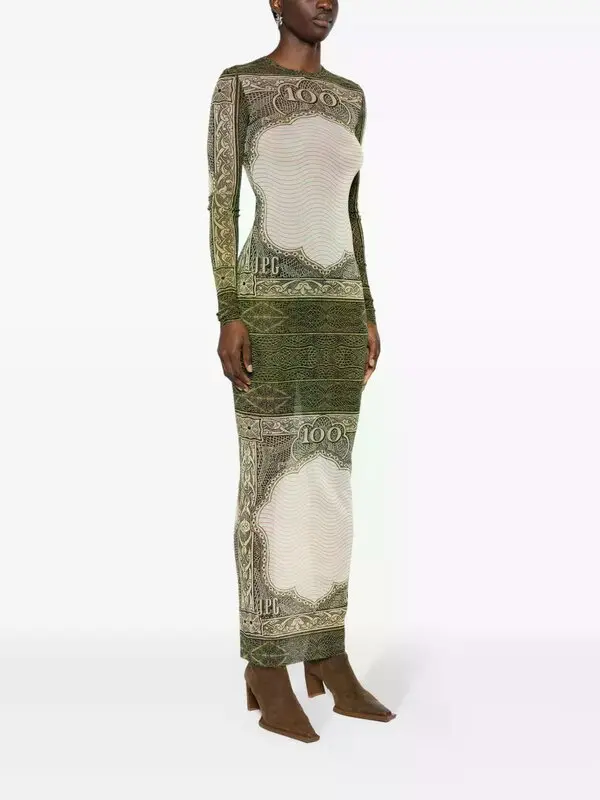 JEAN PAUL GAULTIER Catrouche Mesh Maxi Dress - White