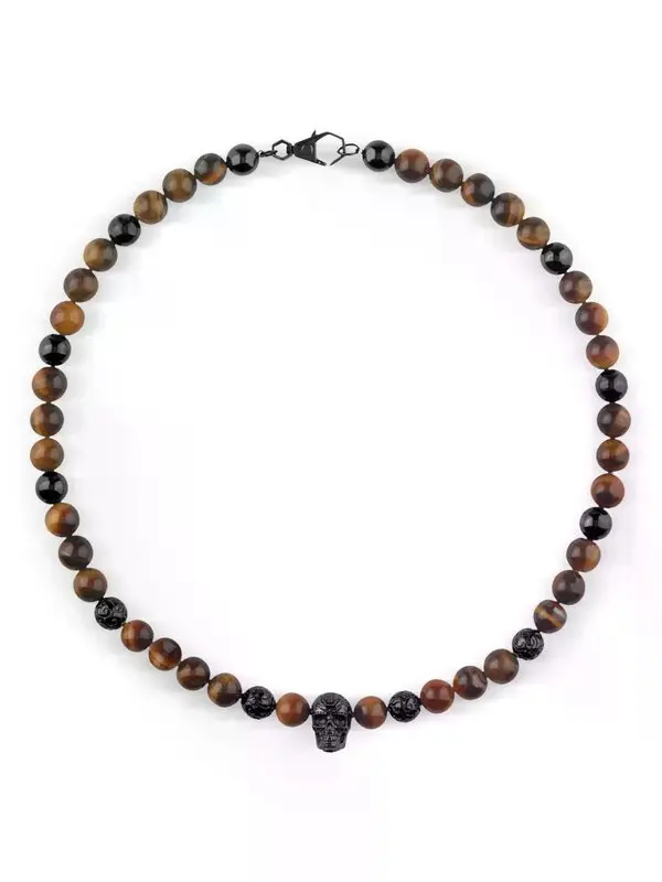 Philipp Plein Elite Bead Necklace - Black