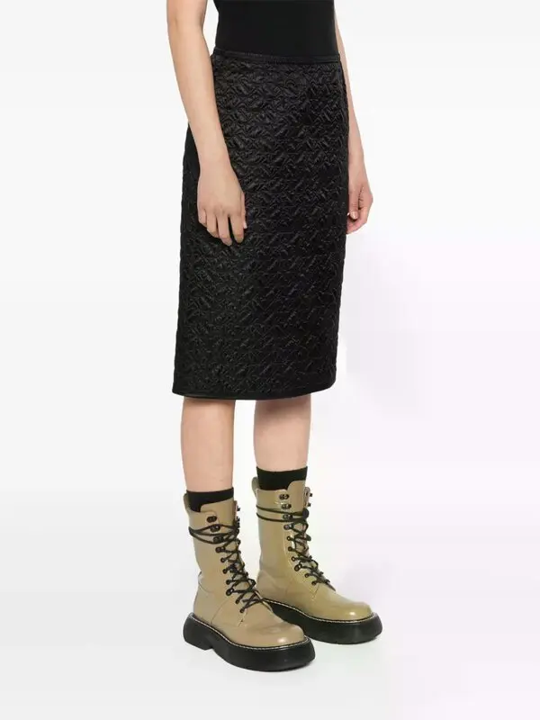 Moncler Quilted Pencil Skirt - Black
