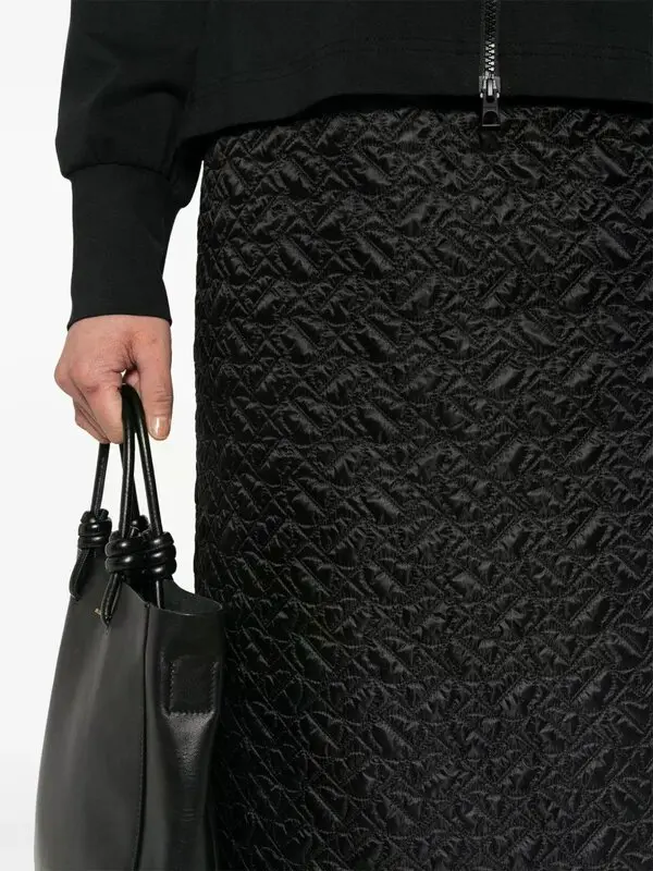 Moncler Quilted Pencil Skirt - Black