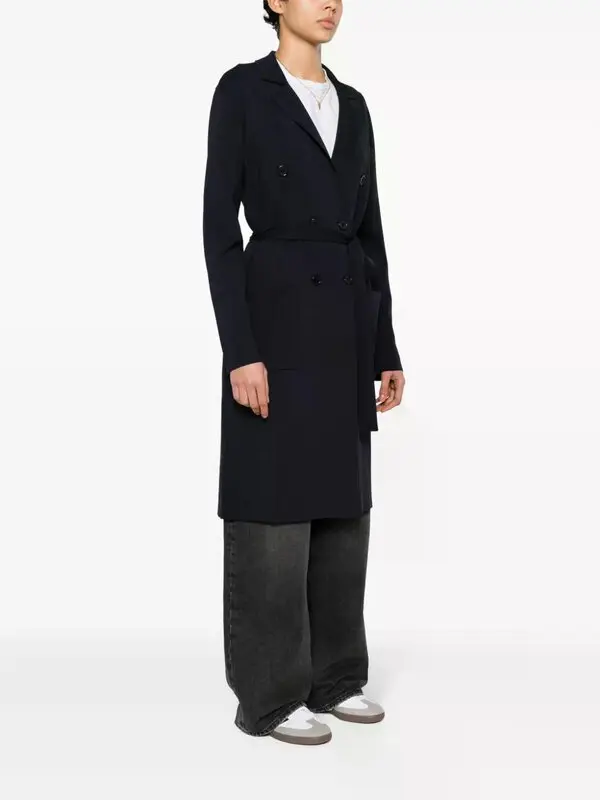 P.a.r.o.s.h Knitted Double-breasted Midi Coat