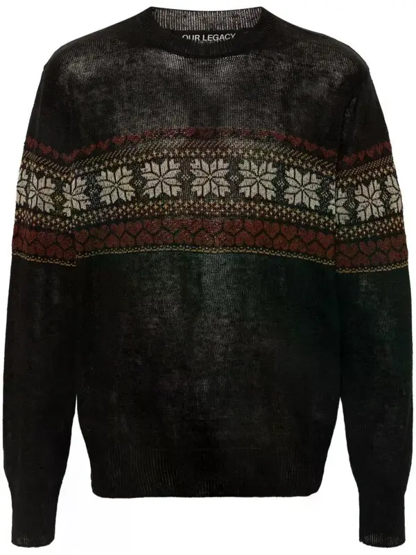 Our Legacy Patterned Intarsia-knit Jumper