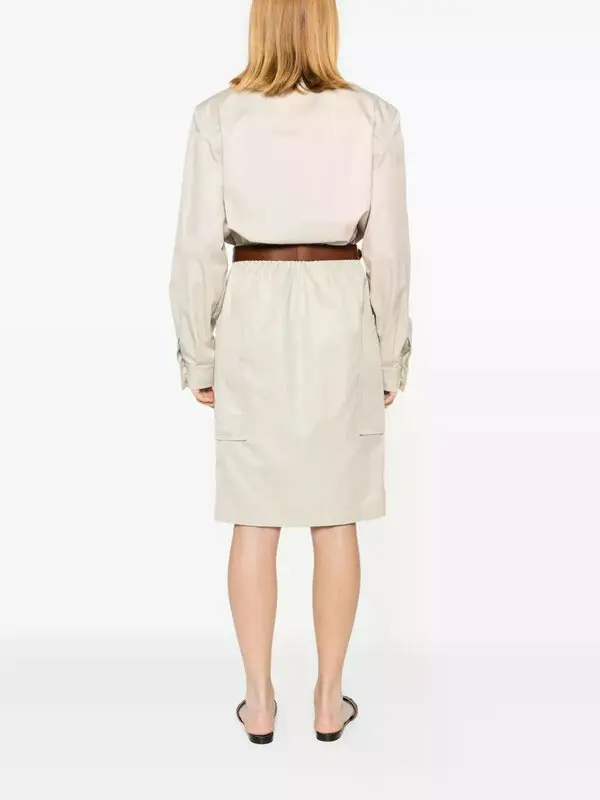 Saint Laurent Saharienne Belted Cotton Dress