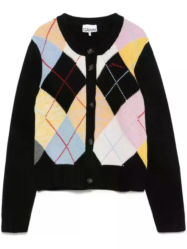 GANNI Argyle Cardigan