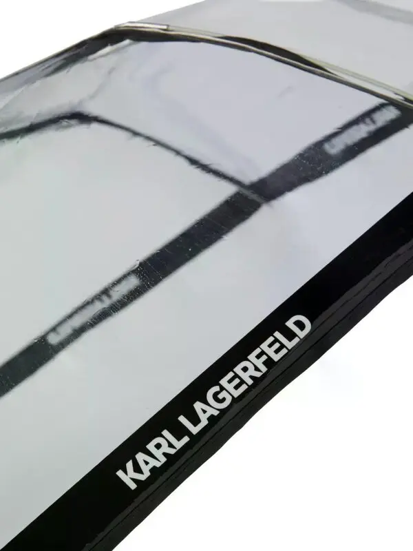 Karl Lagerfeld Transparent Umbrella With Logo Trim
