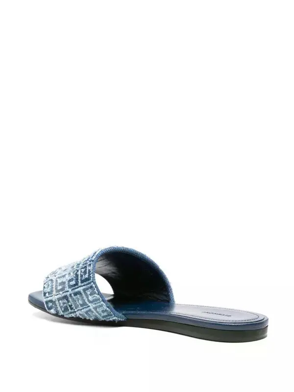 Givenchy 4g-monogram Distressed Slides